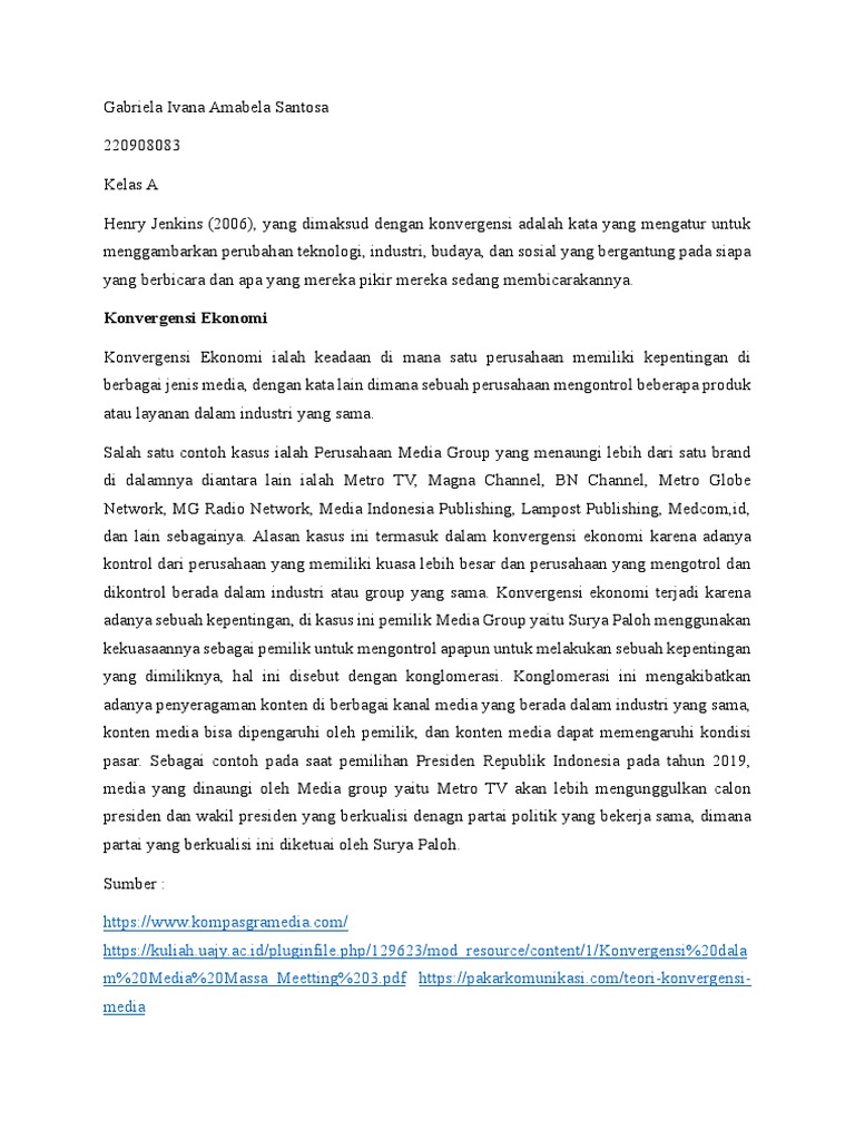 Gabriela Ivana - Tugas Konvergensi | PDF