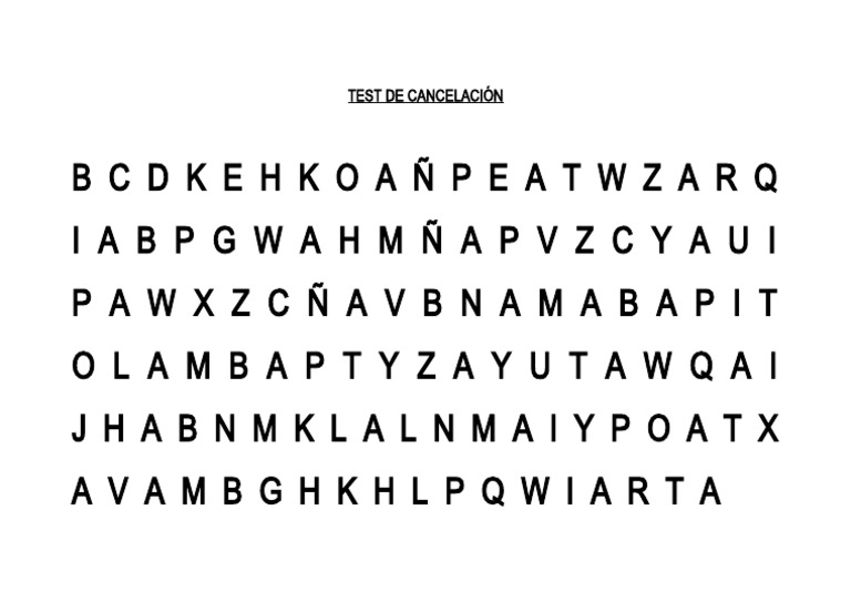 Test de Cancelación | PDF