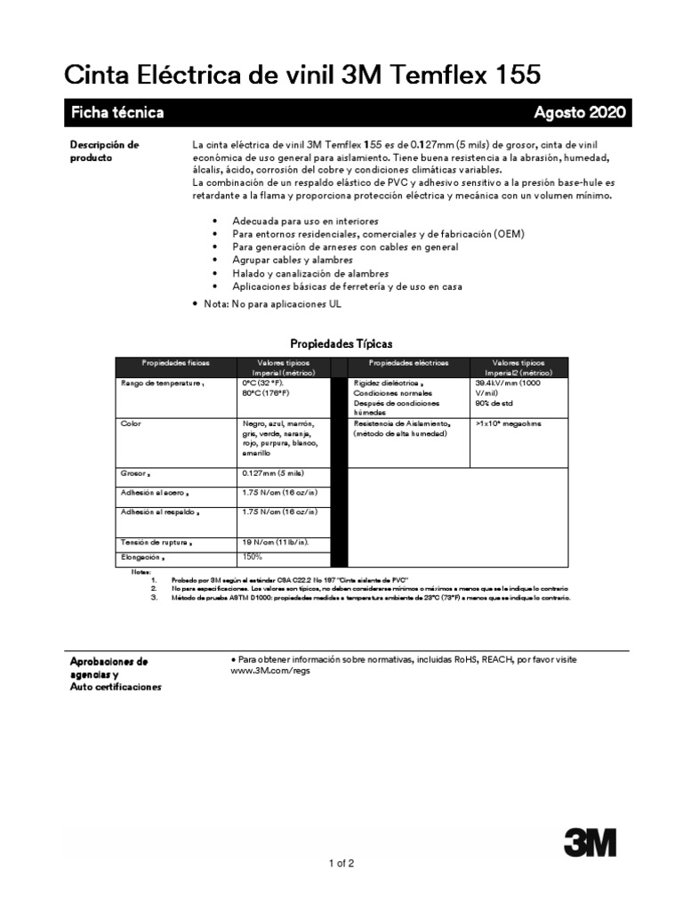 FT Cinta 3M 155 | PDF | Materiales