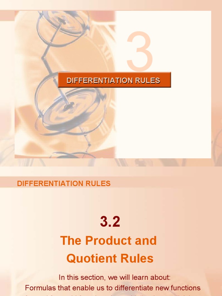 Product and Quotient Rule | Download Free PDF | Derivative | Tangent