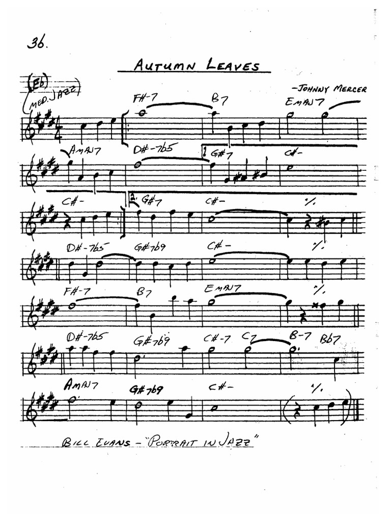 Autumn Leaves Eb | PDF