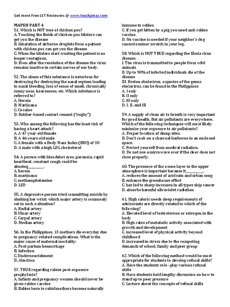 Part 4 MAPEH PDF | PDF | Substance Abuse | Pregnancy