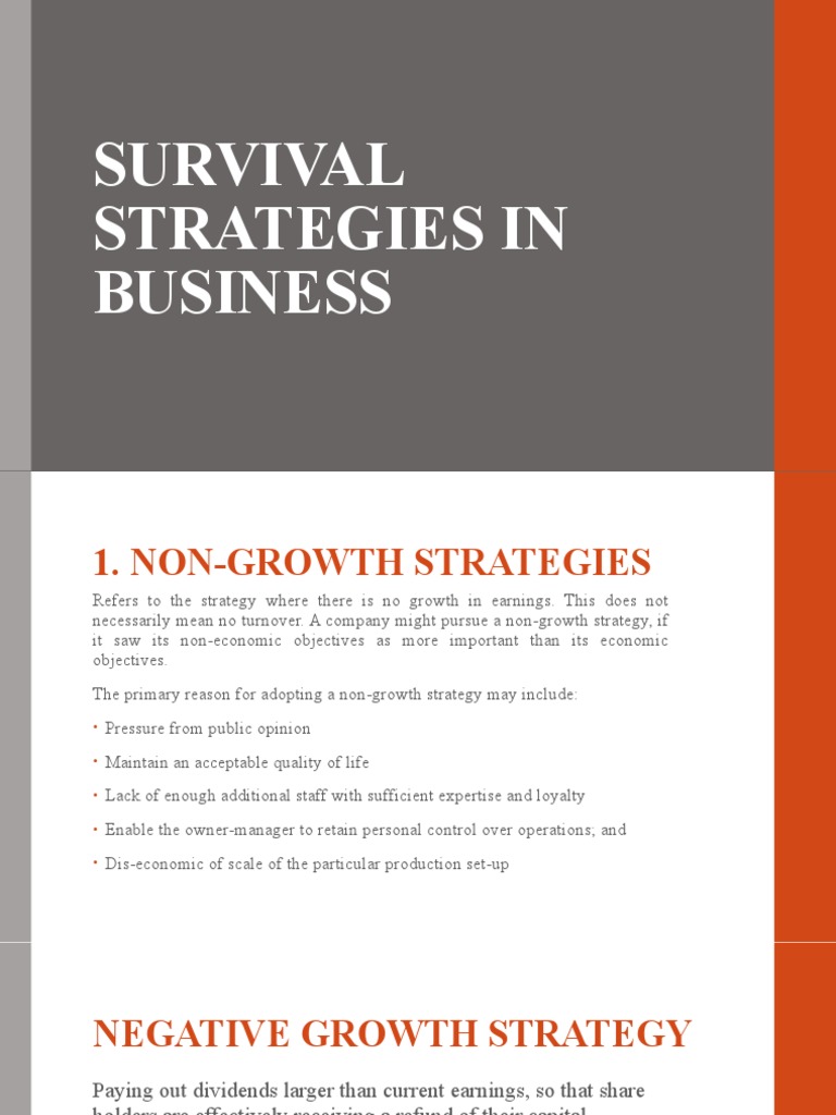 Survival Strategies in Business | PDF | Risk | Strategic Management