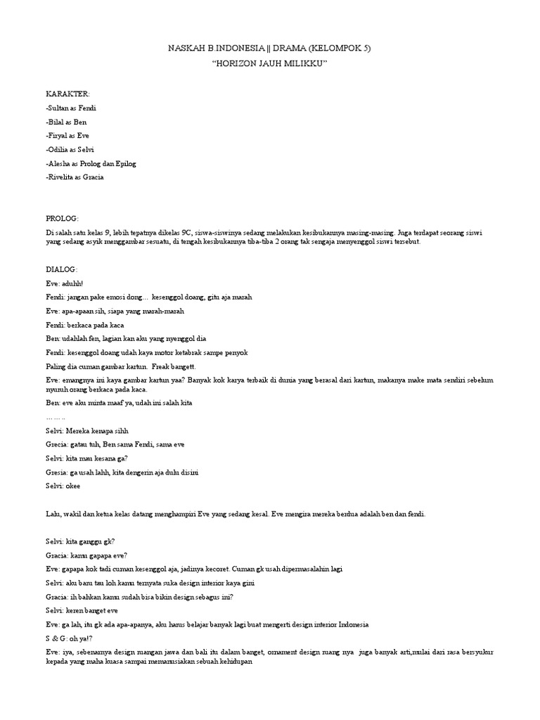 Naskah B.indo-Drama-3 | PDF