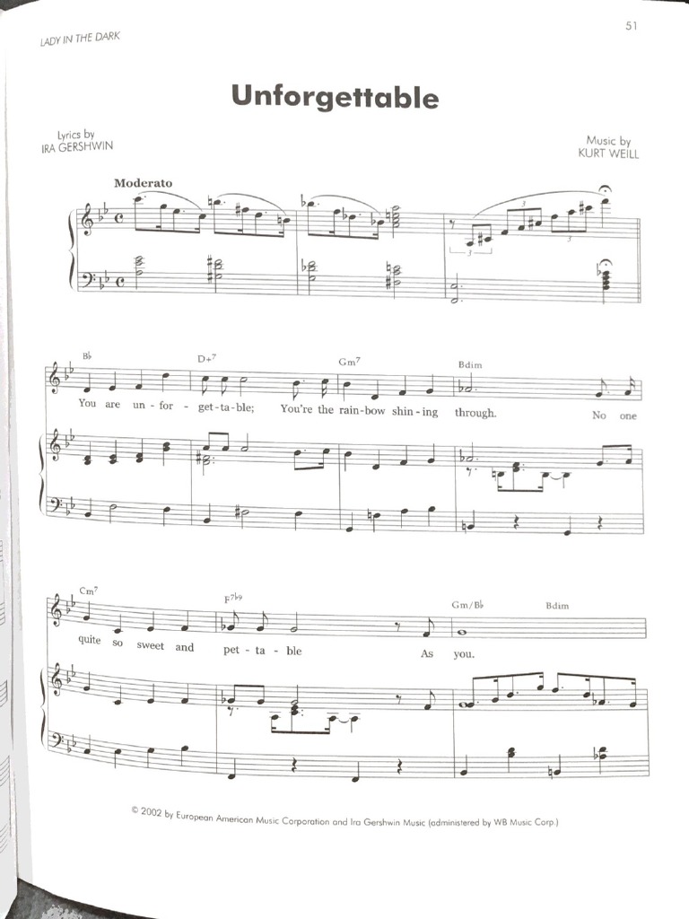 Weill Unforgettable | PDF