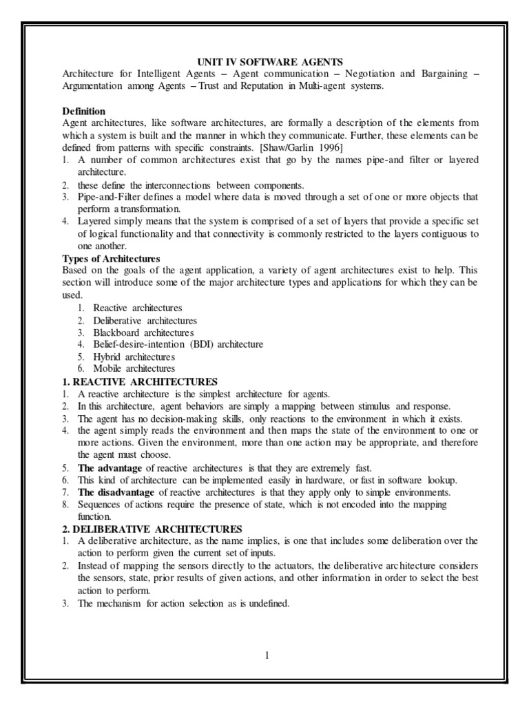 Unit Iv Software Agents | PDF | Java Virtual Machine | Java (Programming Language)