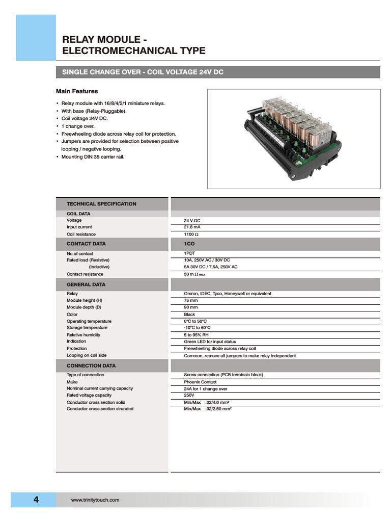 Trinity Relay Module | PDF | Relay | Inductor