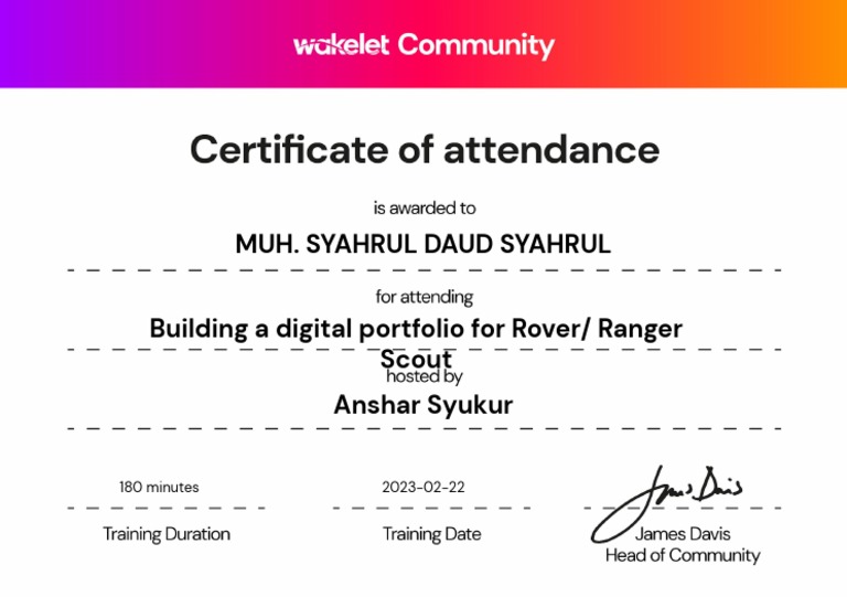 Wakelet session certificate (1) | PDF