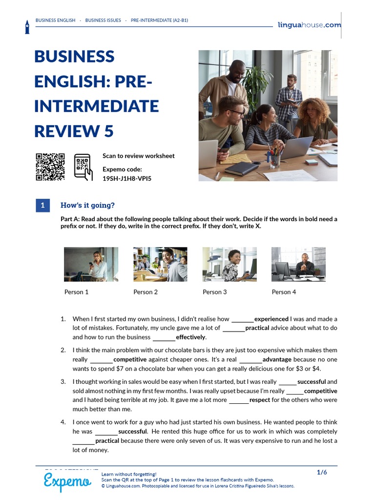 Business English Pre Intermediate Review 5 British English Student PDF | PDF