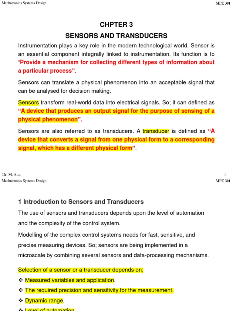 Chapter 3 | PDF | Analog To Digital Converter | Sensor