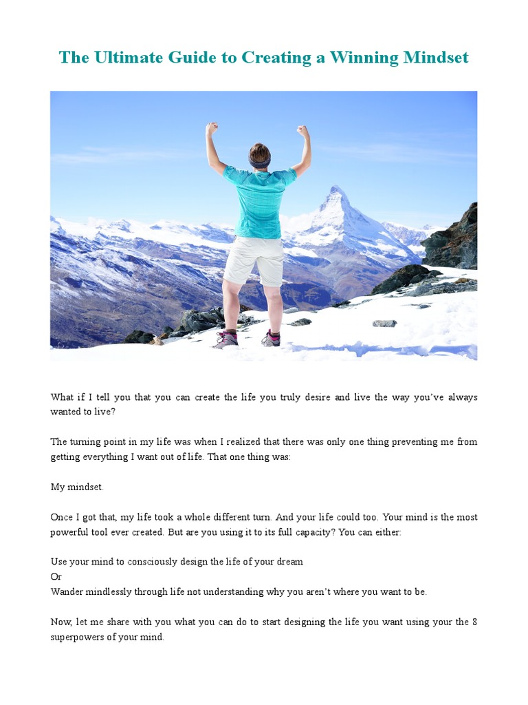 The Ultimate Guide To Creating A Winning Mindset | PDF | Mind | Mindset