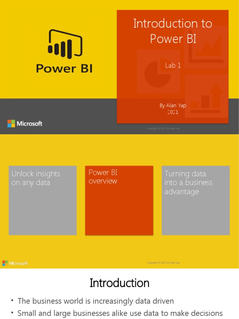 Lab 1 - Getting Started With Power BI | PDF | Application Software ...