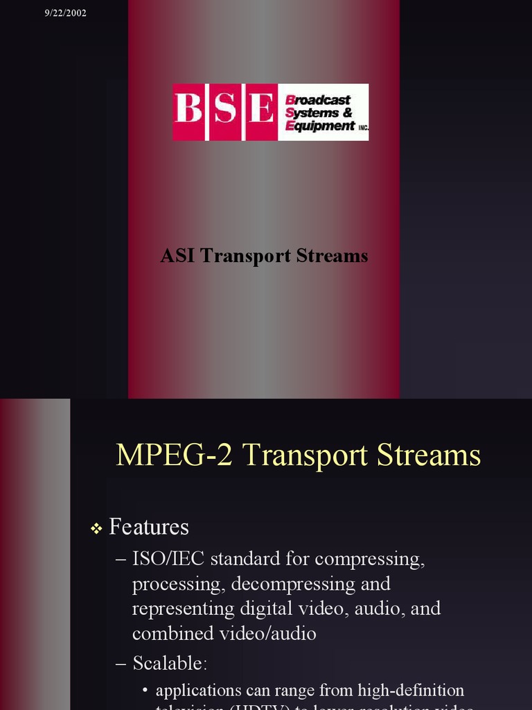ASI Transport Streams | PDF | Data Compression | Network Packet