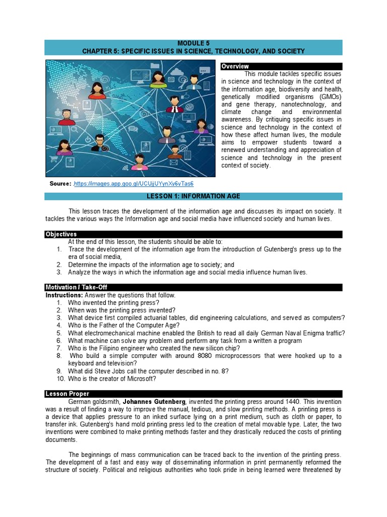 Module 5 STS | PDF | Genetic Engineering | Genetically Modified Organism