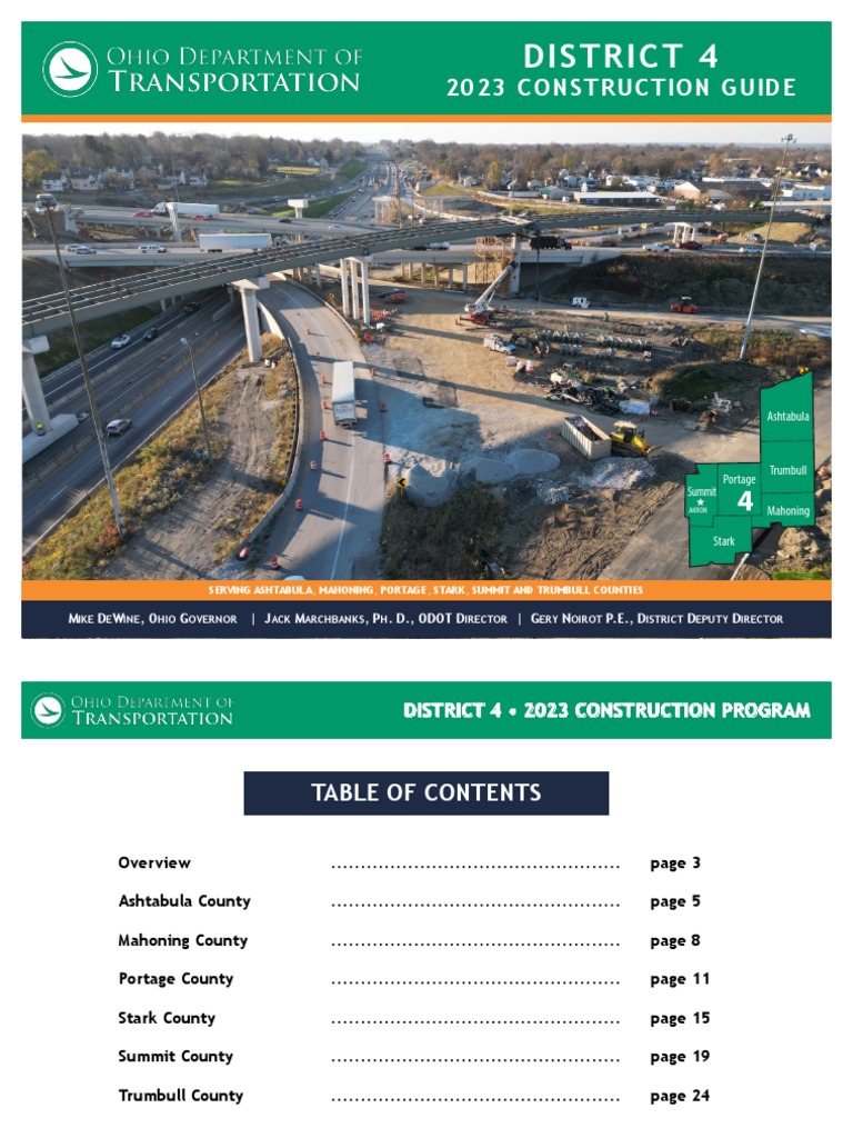 Ohio District 4 Construction Guide | PDF | Transport | Road Infrastructure
