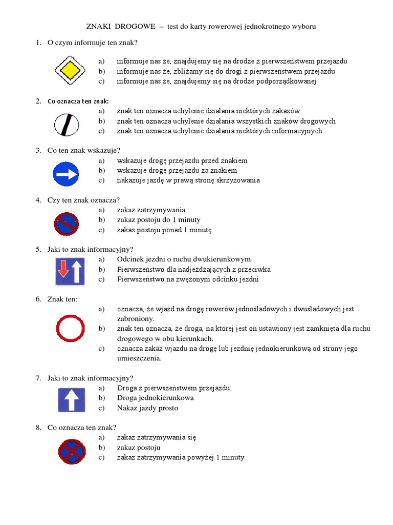Znaki Drogowe | PDF