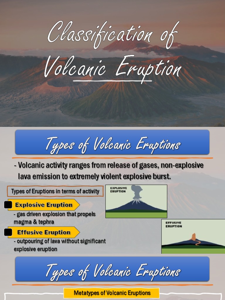 Types of Volcanic Eruptions Explained | PDF | Types Of Volcanic ...