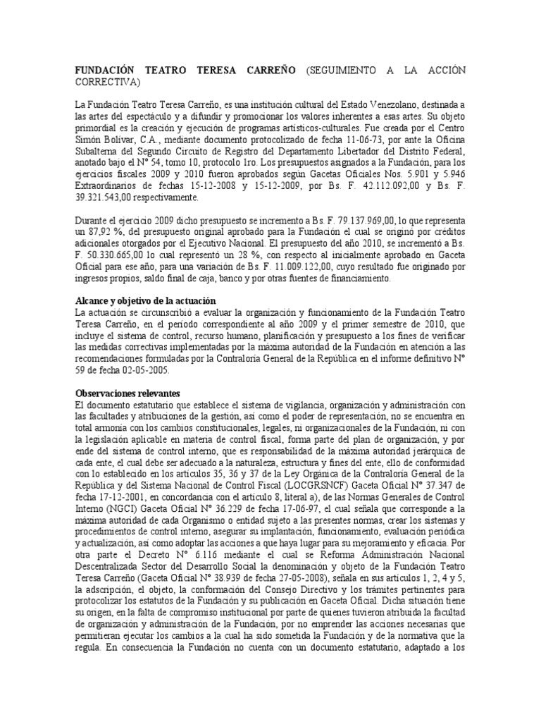 Auditorías de Seguimiento de La CGR 2010 | PDF | Presupuesto | Regulación