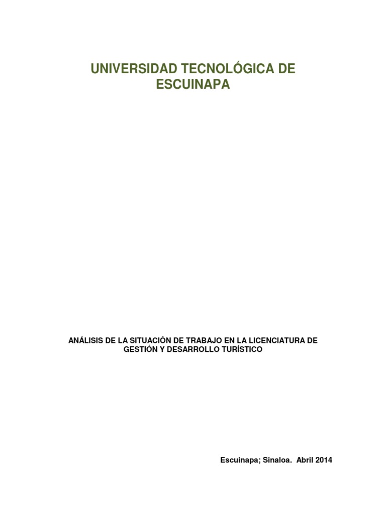AST LGDT UT ESCUINAPA | PDF | Turismo | Calidad (comercial)
