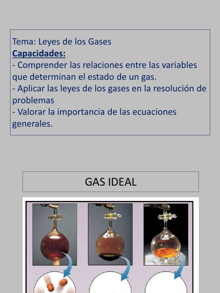 Comprender y aplicar las leyes fundamentales de los gases ideales | PDF