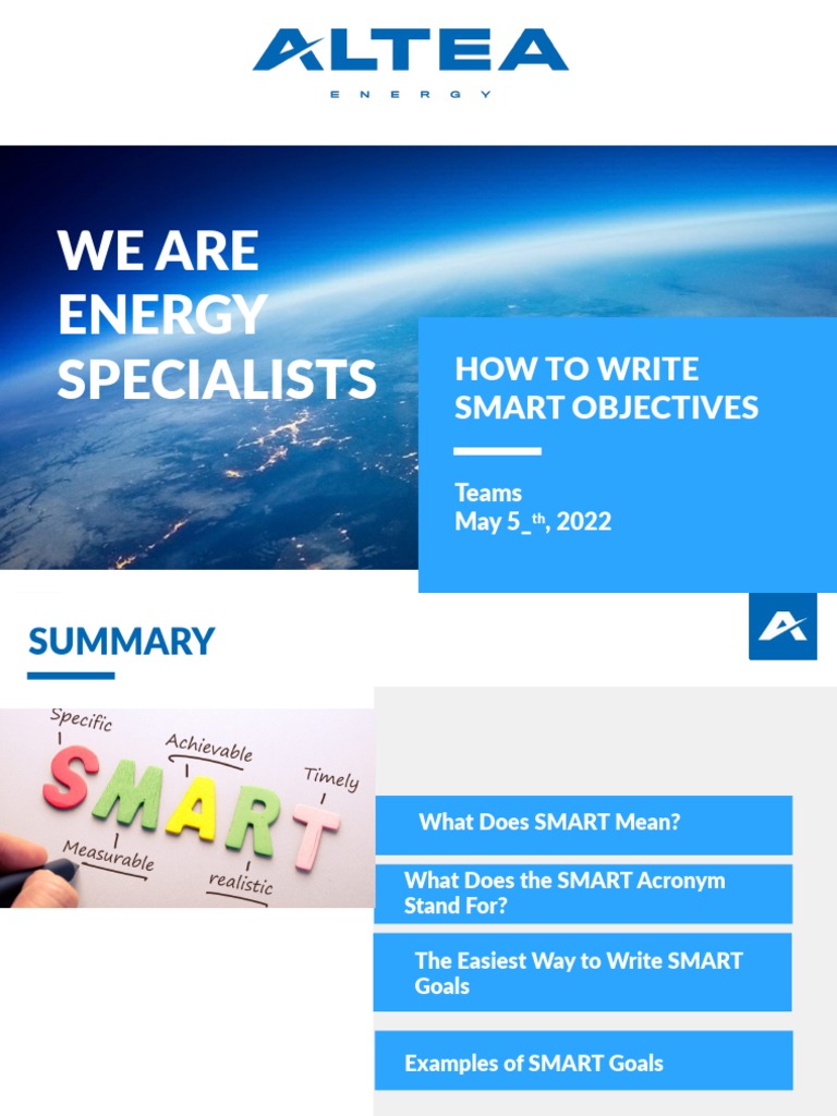 How To Write Smart Objectives | PDF | Goal | Business