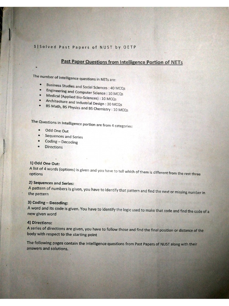 Oetp Intelligence ND Math | PDF