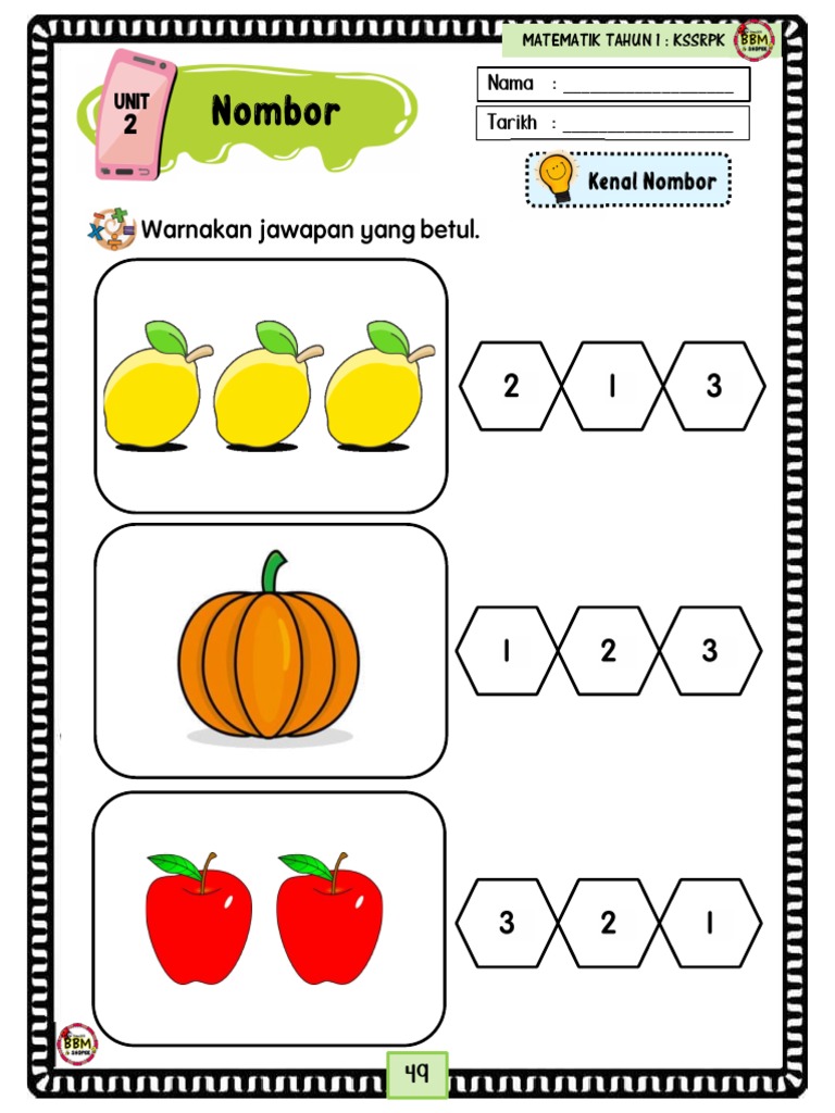 Warnakan Nombor | PDF