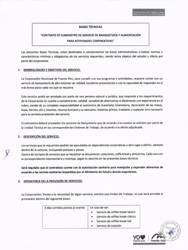 BBTT Servicio de Banqueteria y Alimentacion | PDF | Materiales