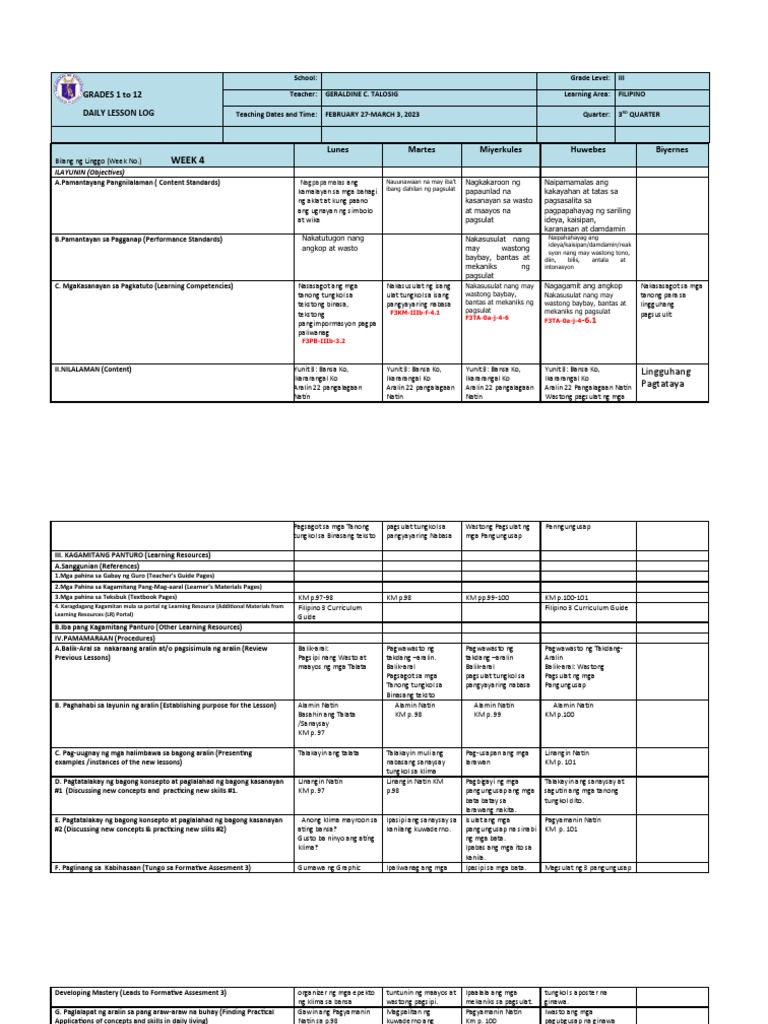 Filipino-3-Q3-W-4-DLL.docx | PDF