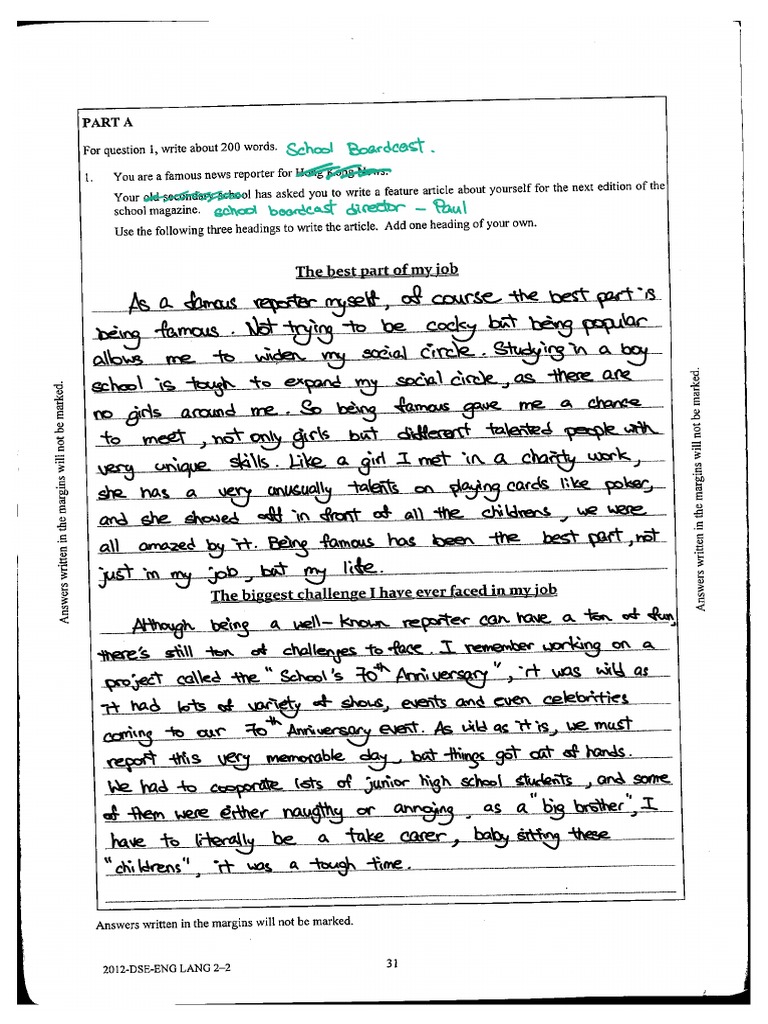 DSE Writing 2 PDF | PDF | Communication