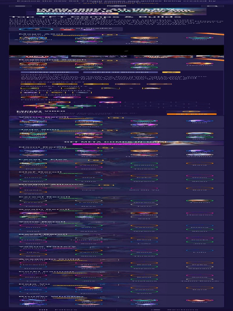 TFT Set 7 Meta Comps Best Teamfight Tactics Comps & Builds - Mobalytics 2 | PDF
