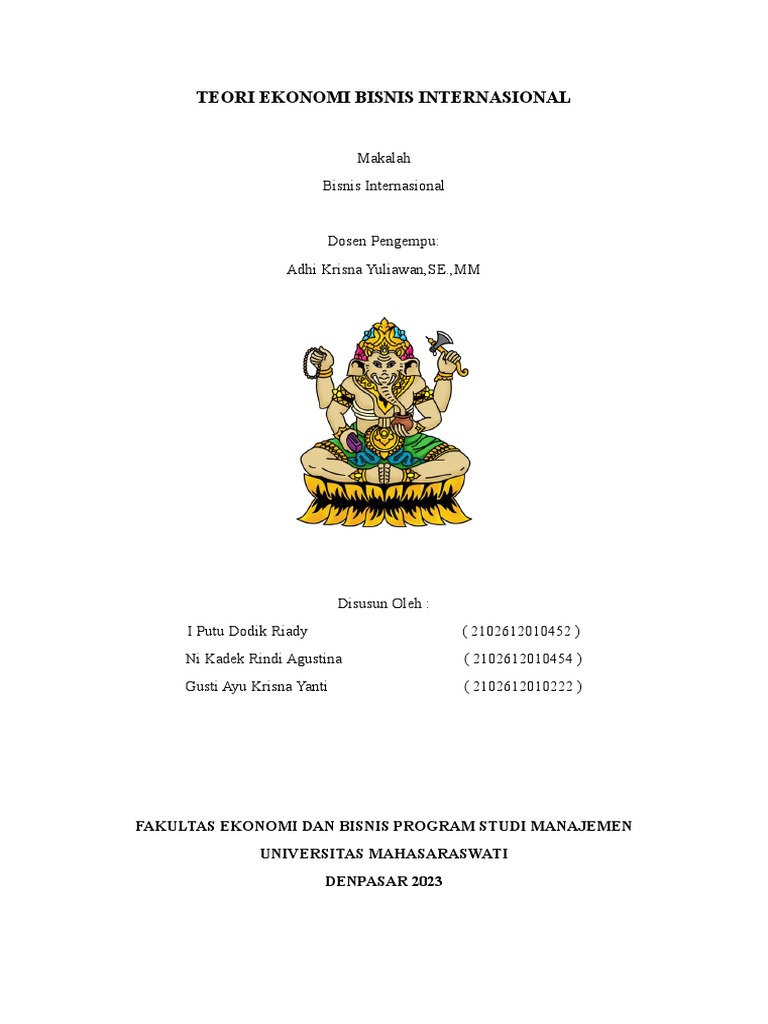 Teori Ekonomi Bisnis Internasional | PDF | Pengelolaan Keuangan & Uang