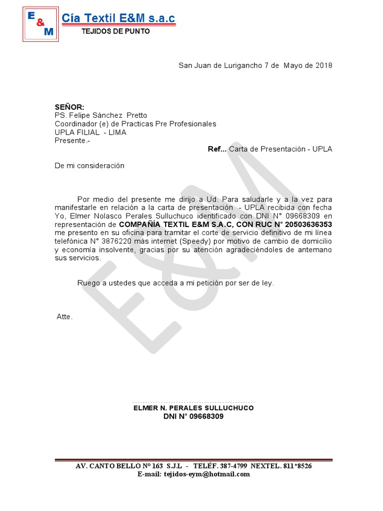 Carta A Telefonica | PDF