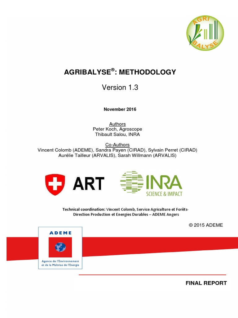 AGRIBALYSE v1 3 Methodology PDF | PDF | Life Cycle Assessment | Agriculture