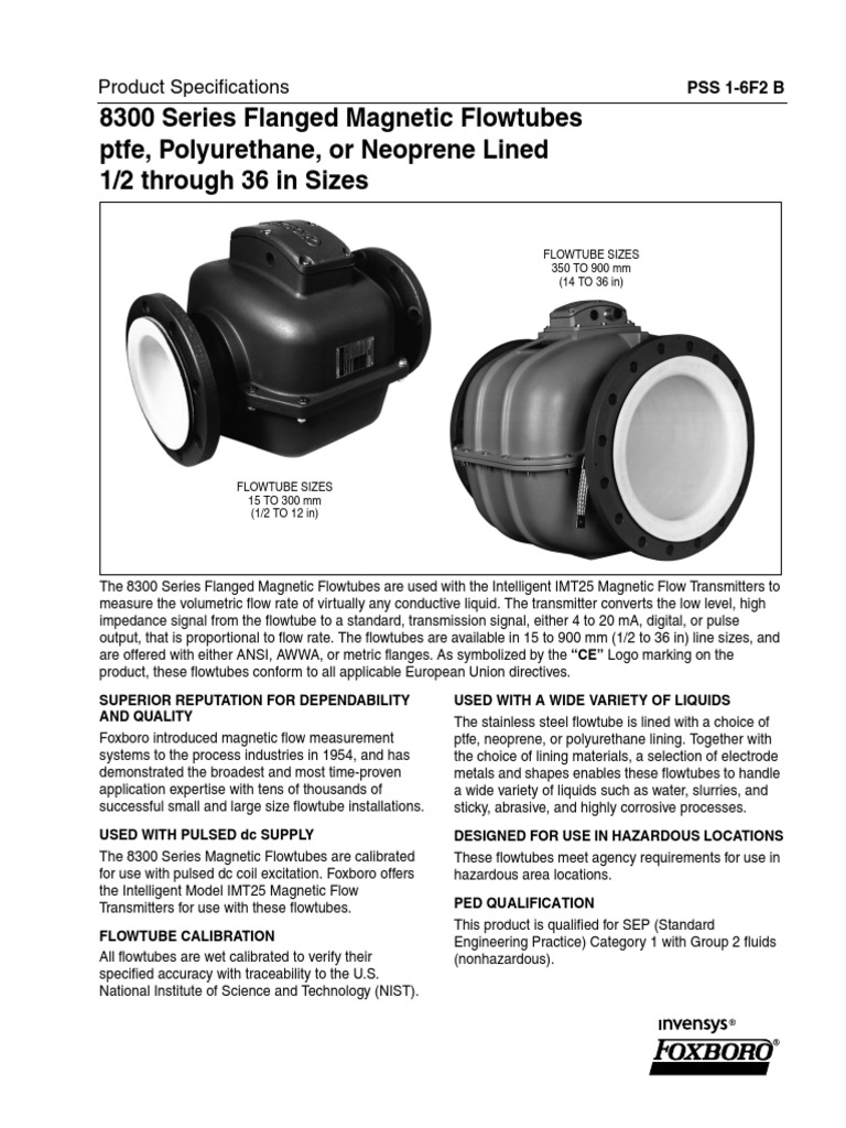 Pss 1-6f2b | PDF | Flow Measurement | Pipe (Fluid Conveyance)