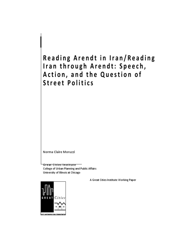 Reading Arendt in Iran | PDF | Akbar Hashemi Rafsanjani | Hannah Arendt