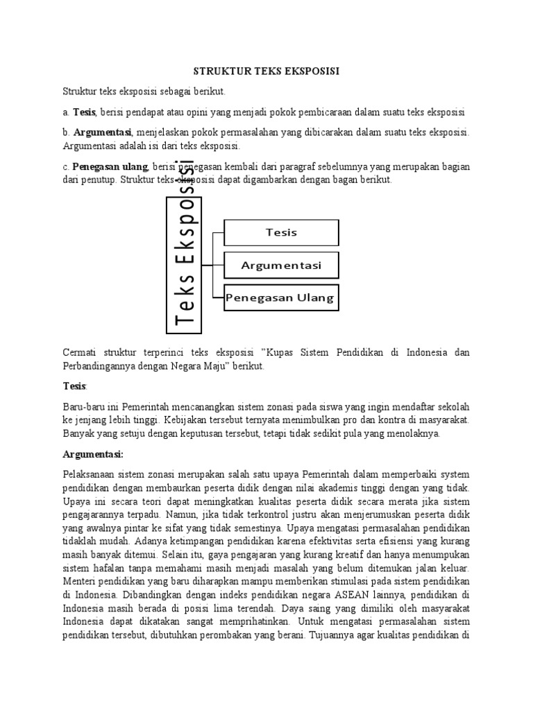 Struktur Dan Kebahasaan Teks Eksposisi | PDF | Kajian Bahasa Asing