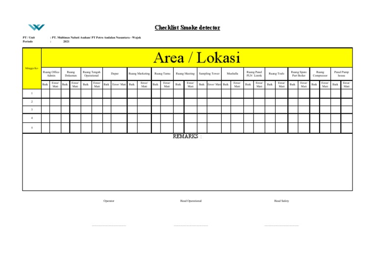 checklist smoke detector | PDF