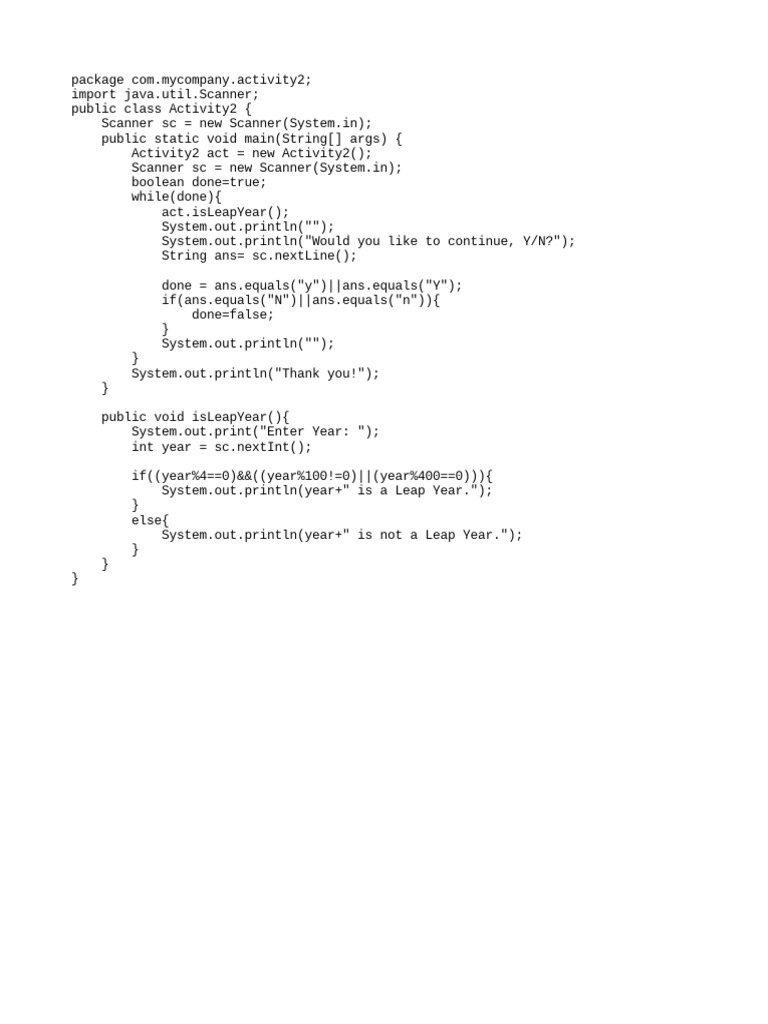 Activity 2 Code | PDF