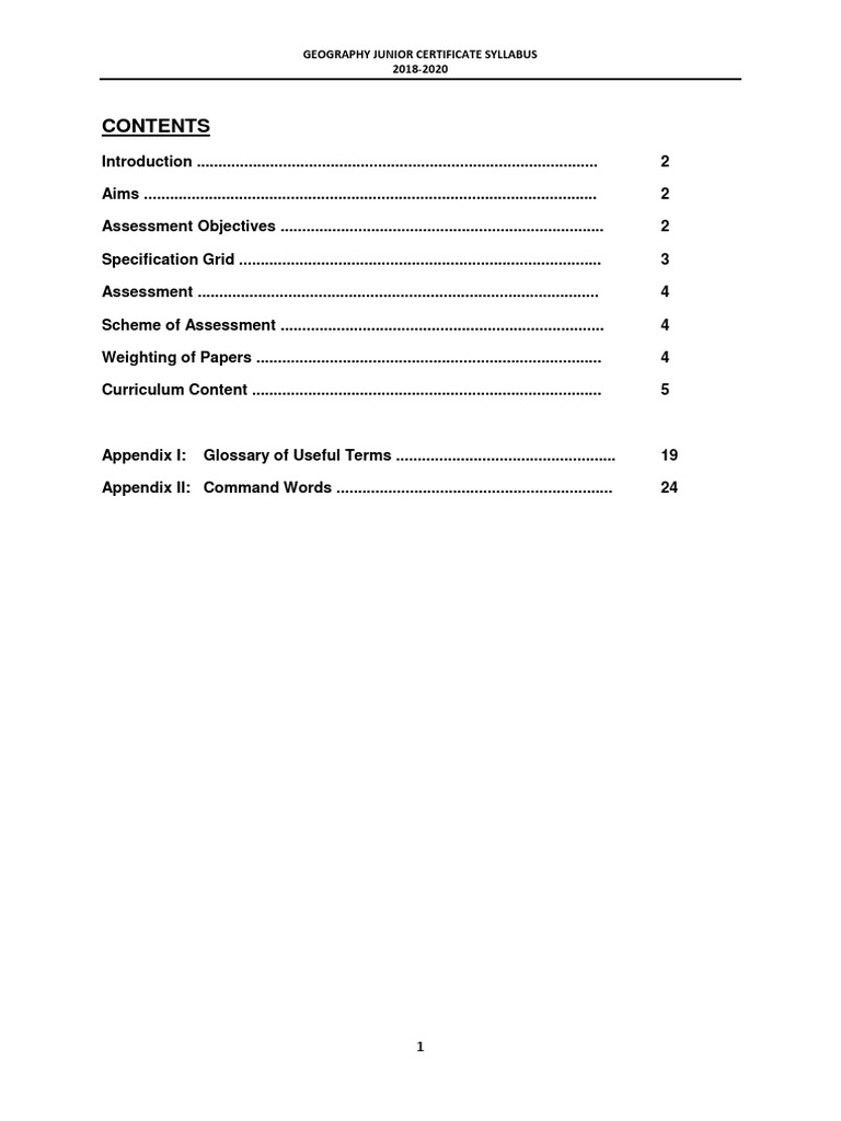 JC Geography Syllabus 2018-2020 PDF | PDF | Agriculture | River