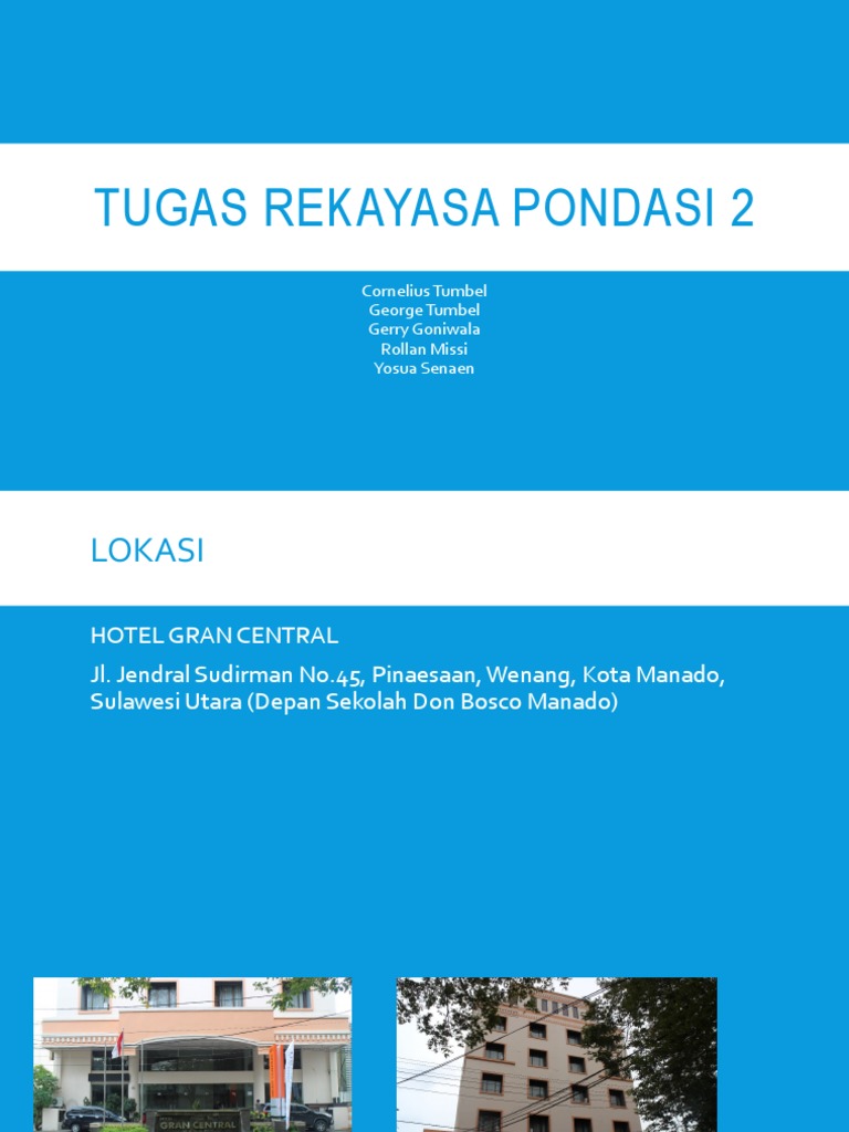 Presentasi Tugas Besar Rekayasa Pondasi 2 | PDF