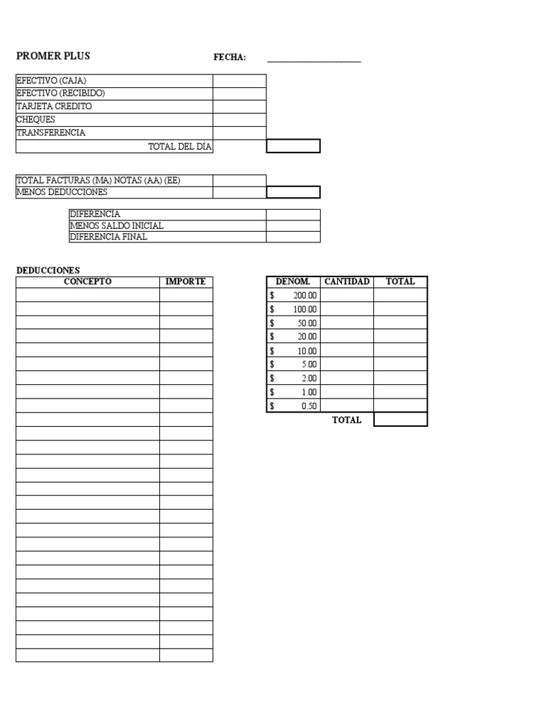 Reporte diario de ingresos y gastos | PDF