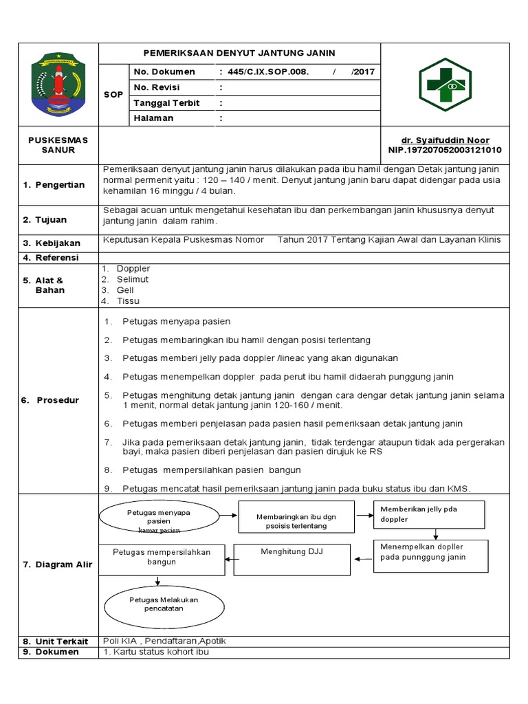 Sop Pemeriksaan DJJ | PDF