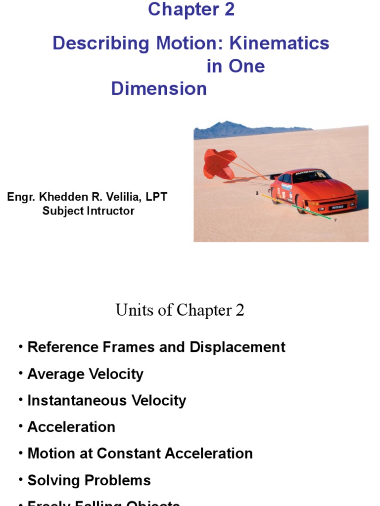 Describing Motion Kinematics in One Dimention | PDF | Velocity ... Describing Motion Kinematics in One Dimention | PDF | Velocity ...