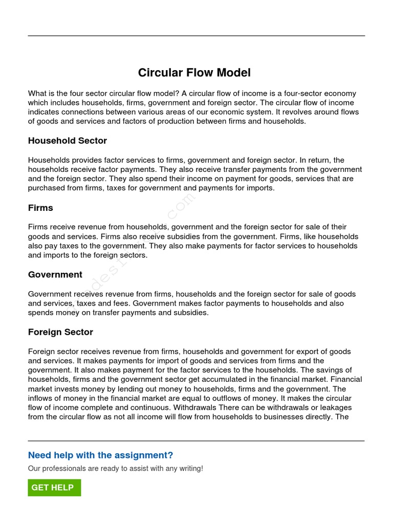 Circular Flow Model | PDF | Economies | Government Finances
