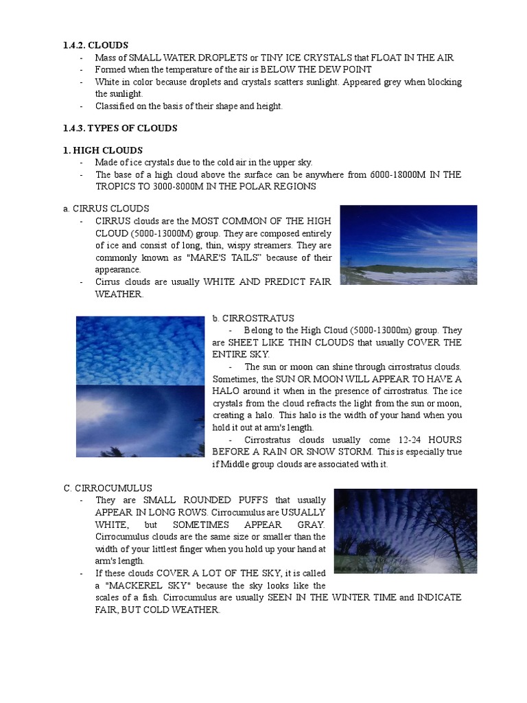 CLOUDS | PDF | Cloud | Earth Sciences