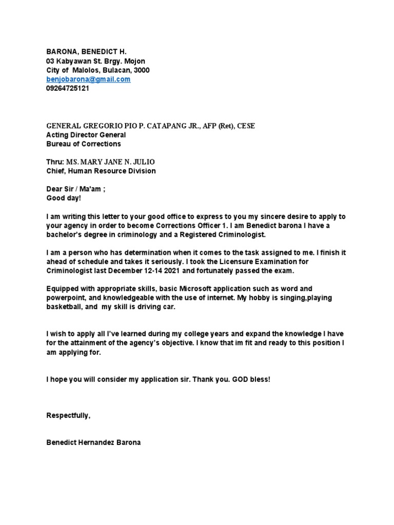 Bucor Intent Letter | PDF