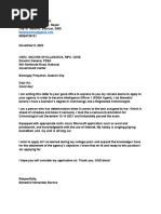 Application Letter BFP Sample | PDF