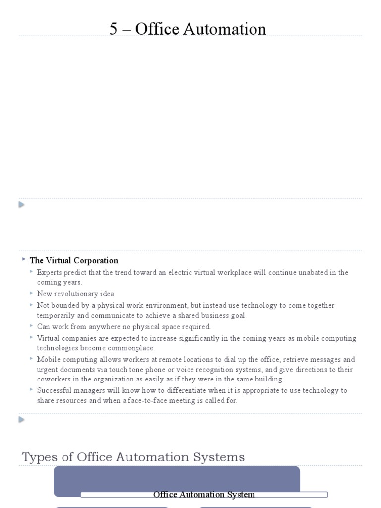 5 - Office Automation | PDF | Automation | Fax