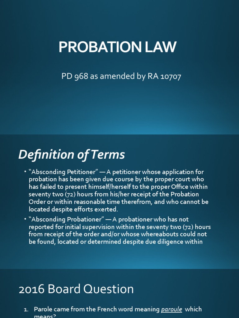 PROBATION | PDF | Probation | Presentence Investigation Report